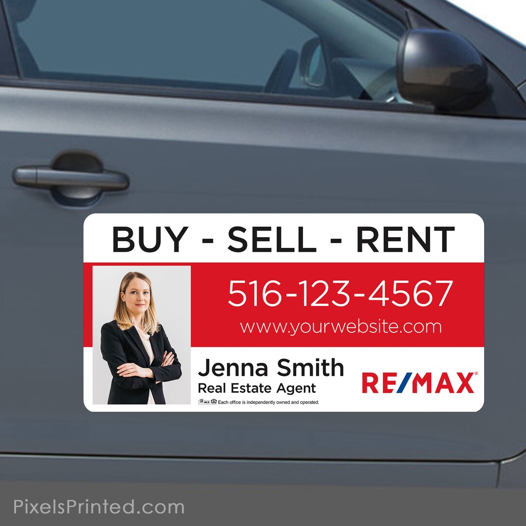 Printed Custom REMAX Real Estate Car Magnets: Realtor Marketing, 12x24 ...