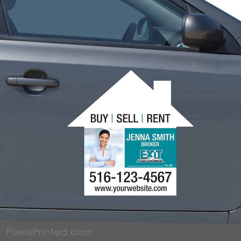 EXIT Real Estate Car Magnets 23x23 Durable Set of Two - Etsy