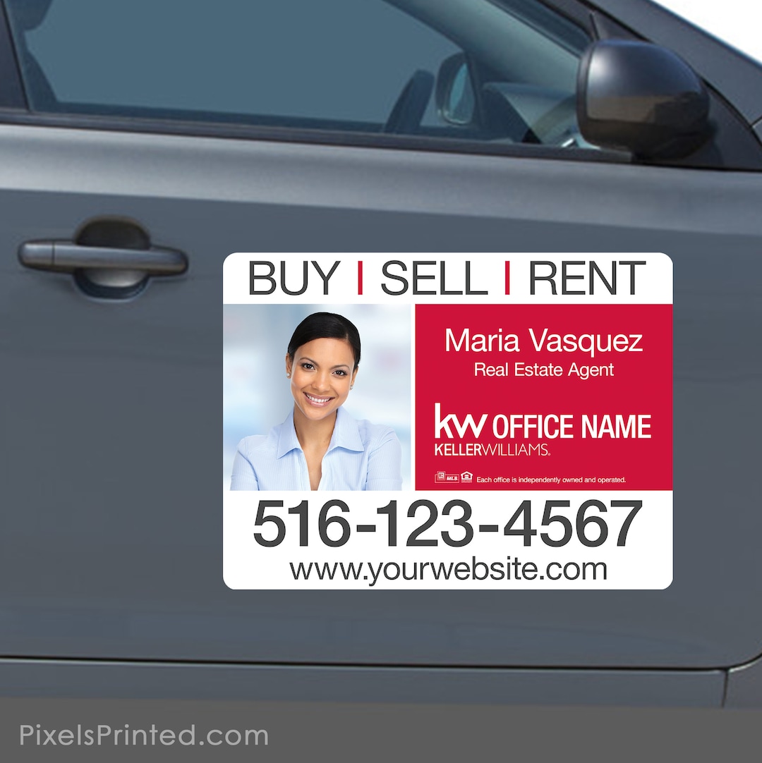 Printed Keller Williams Real Estate Car Magnets: Realtor Marketing ...