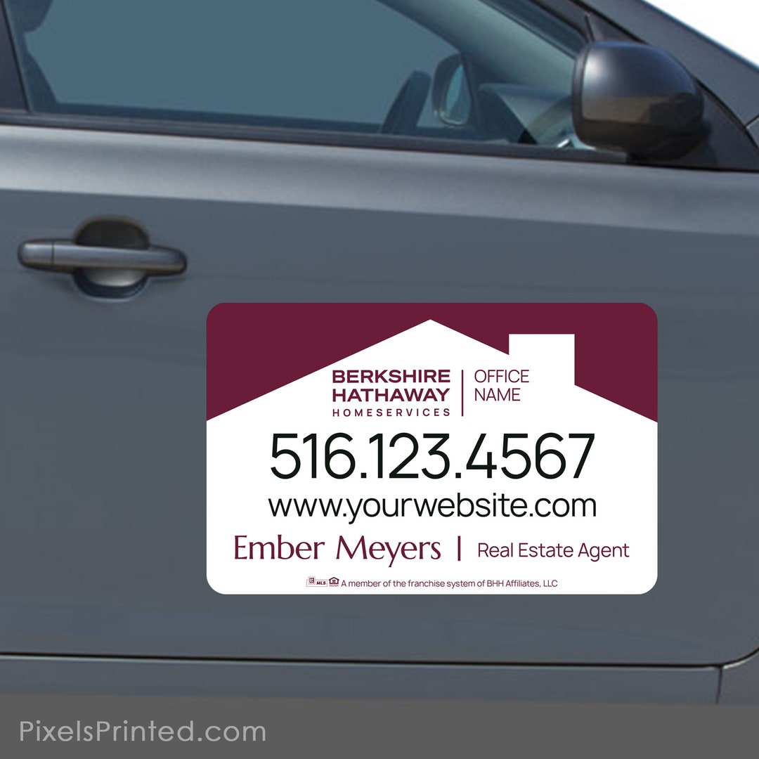 Printed Berkshire Hathaway Real Estate Car Magnets: 11x17, Custom ...