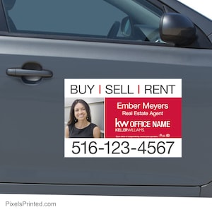 Printed KW Keller Williams Real Estate Car Decals, Realtor Car Decals ...
