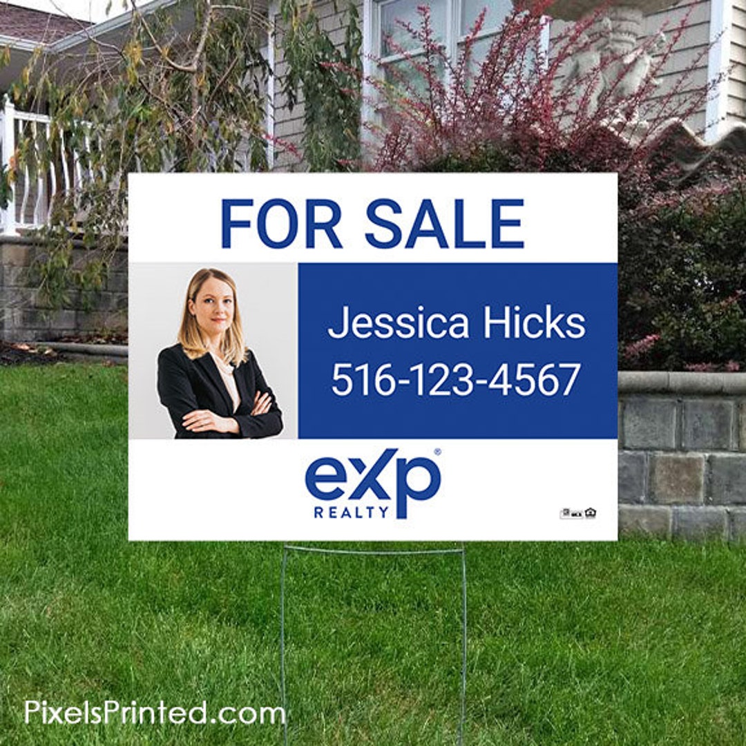 Printed EXP realty yard sign, EXP for sale yard sign, open house yard ...