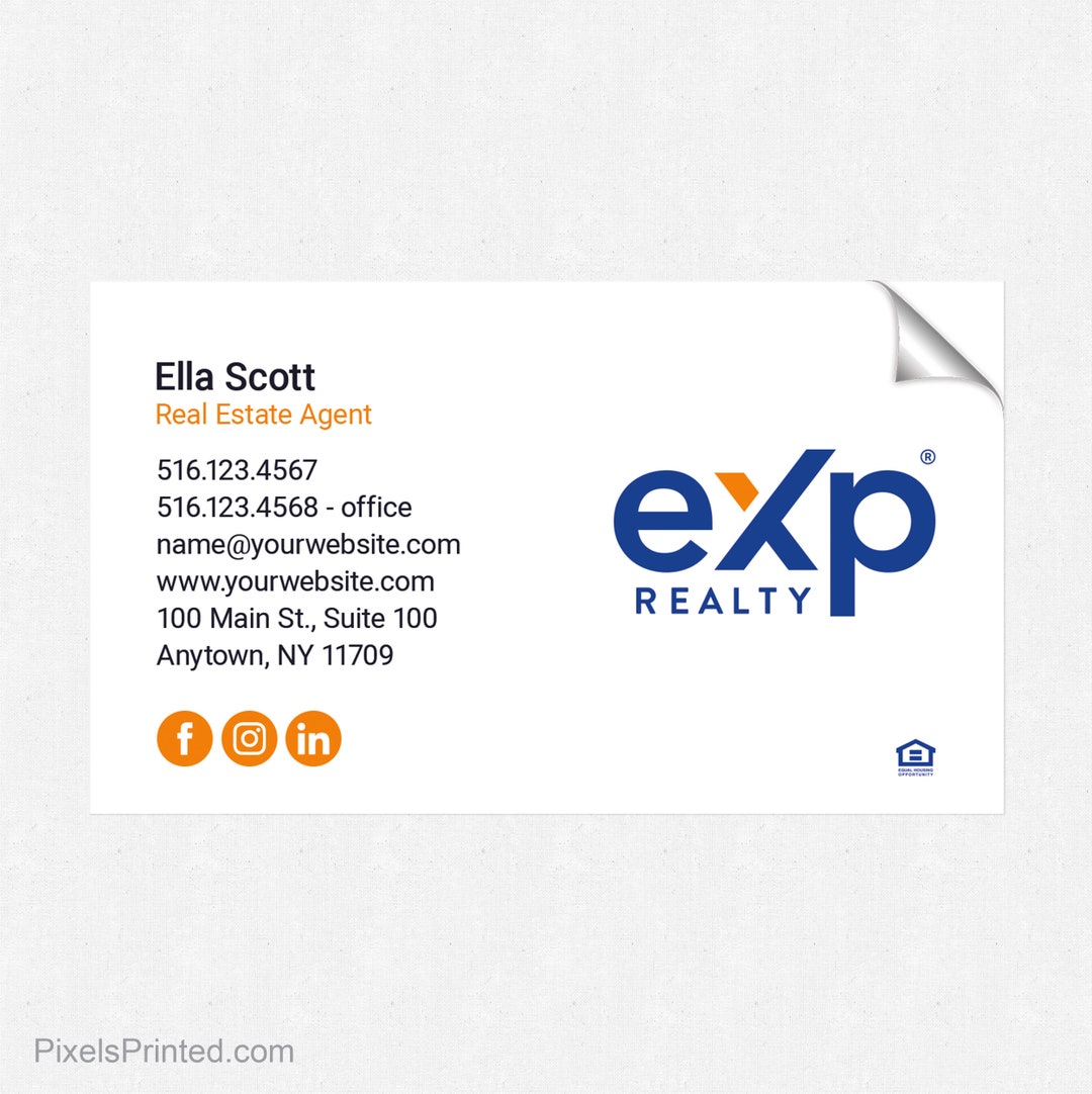 Printed EXP Realty Glossy Stickers, Real Estate Stickers, Realtor ...