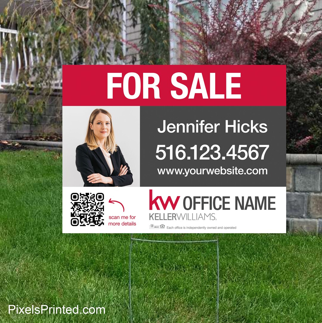 Printed Keller Williams Real Estate Yard Sign: 18" X 24", Double-sided ...