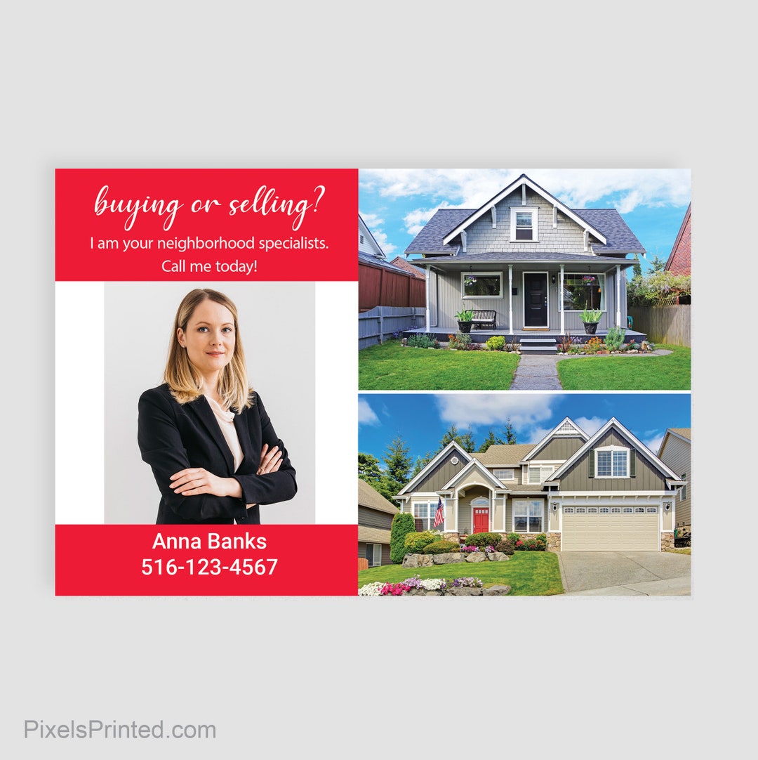 Printed Independent Real Estate Agent Postcards FREE UPS Ground ...
