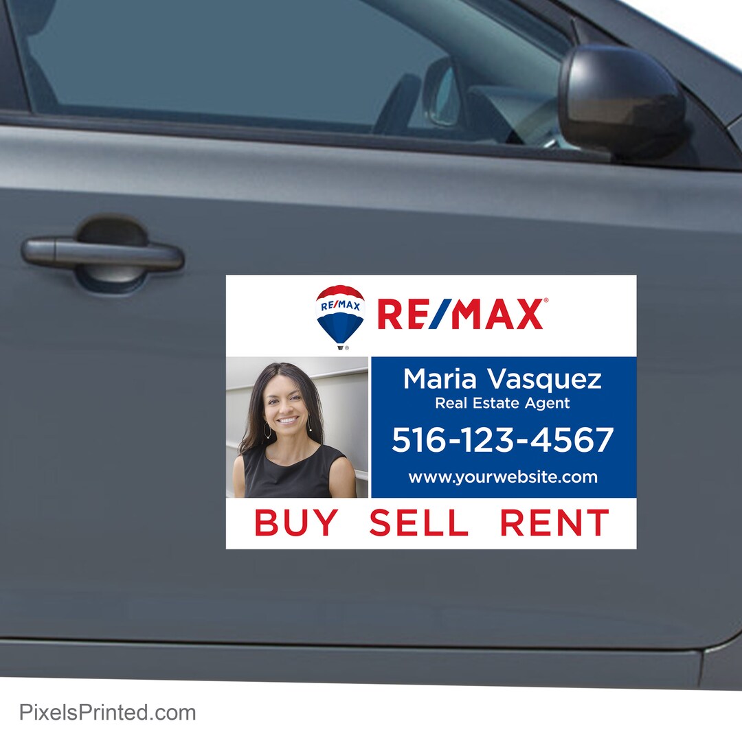 Printed REMAX Real Estate Car Decals, Realtor Car Decals 12x18 Bubble ...