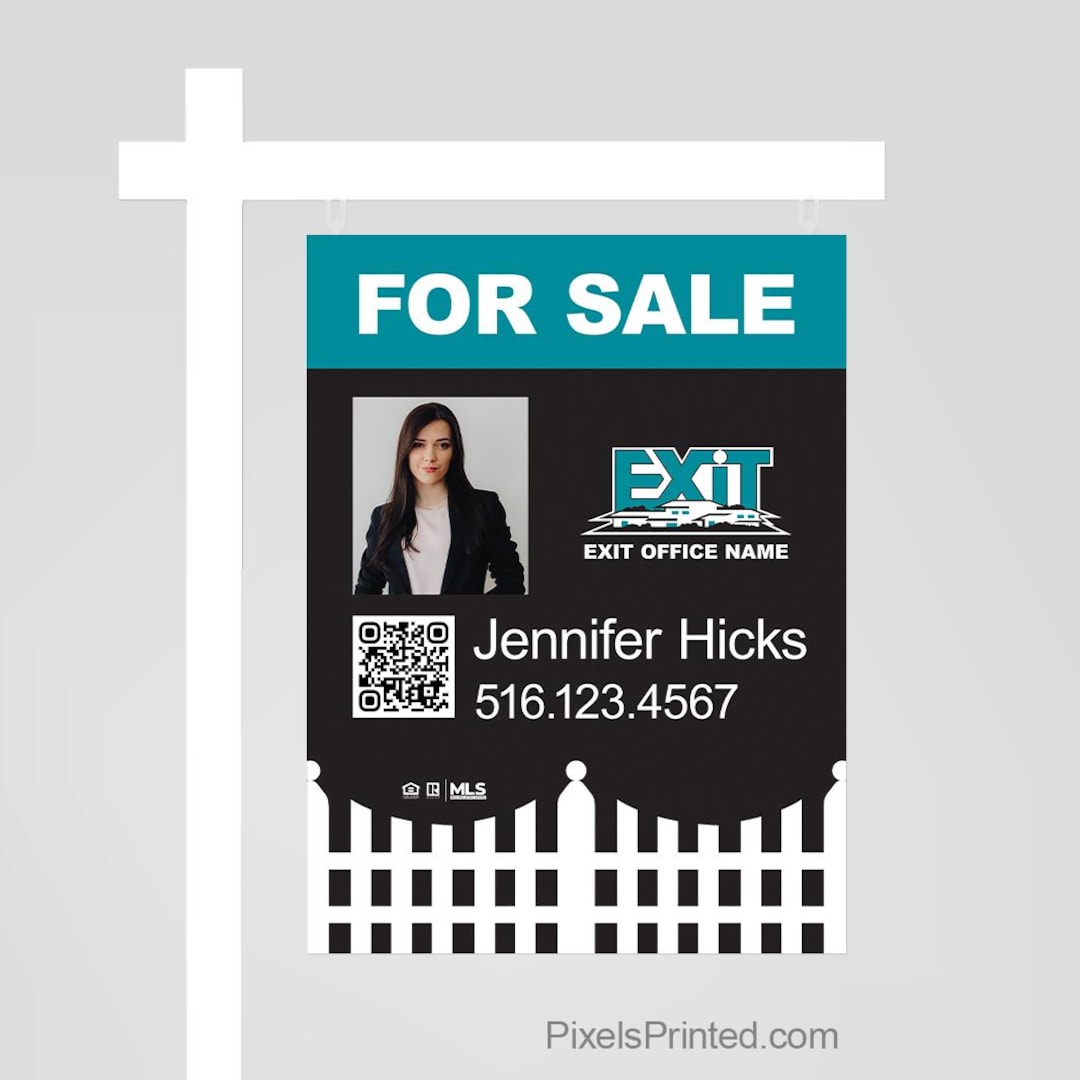 Printed EXIT Realty Sign Panel, Real Estate Sign: Double Sided - Etsy