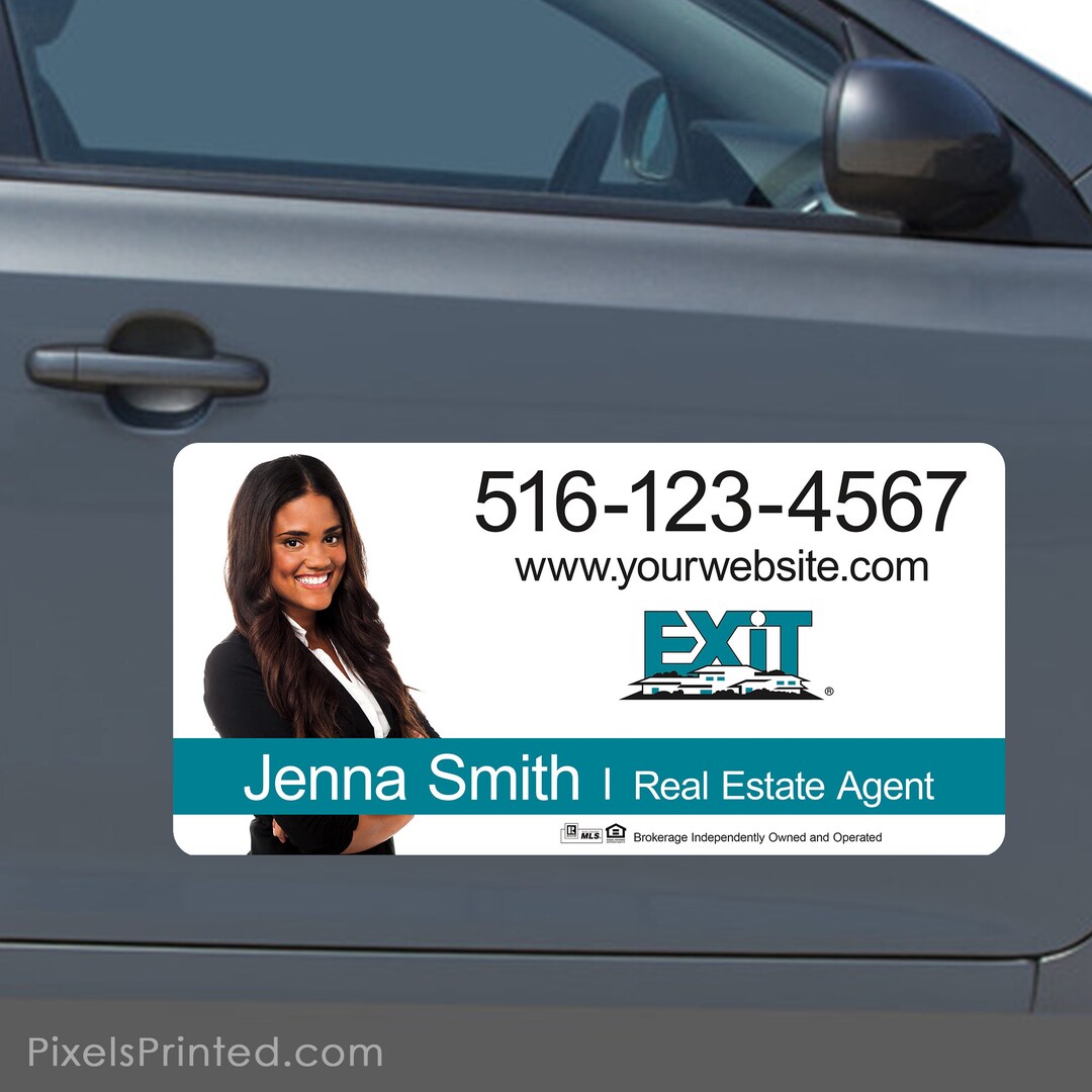 Printed EXIT Realty Real Estate Car Magnets, Realtor Car Magnets ...