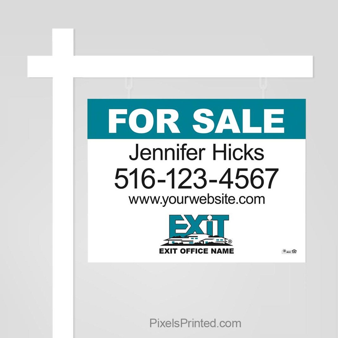 Printed EXIT Realty Sign Panel, Real Estate Sign: Double Sided - Etsy
