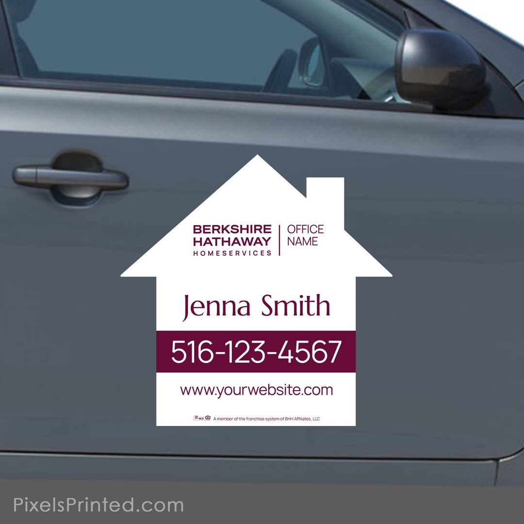 Printed Berkshire Hathaway House Shaped Car Magnets, Realtor Car ...