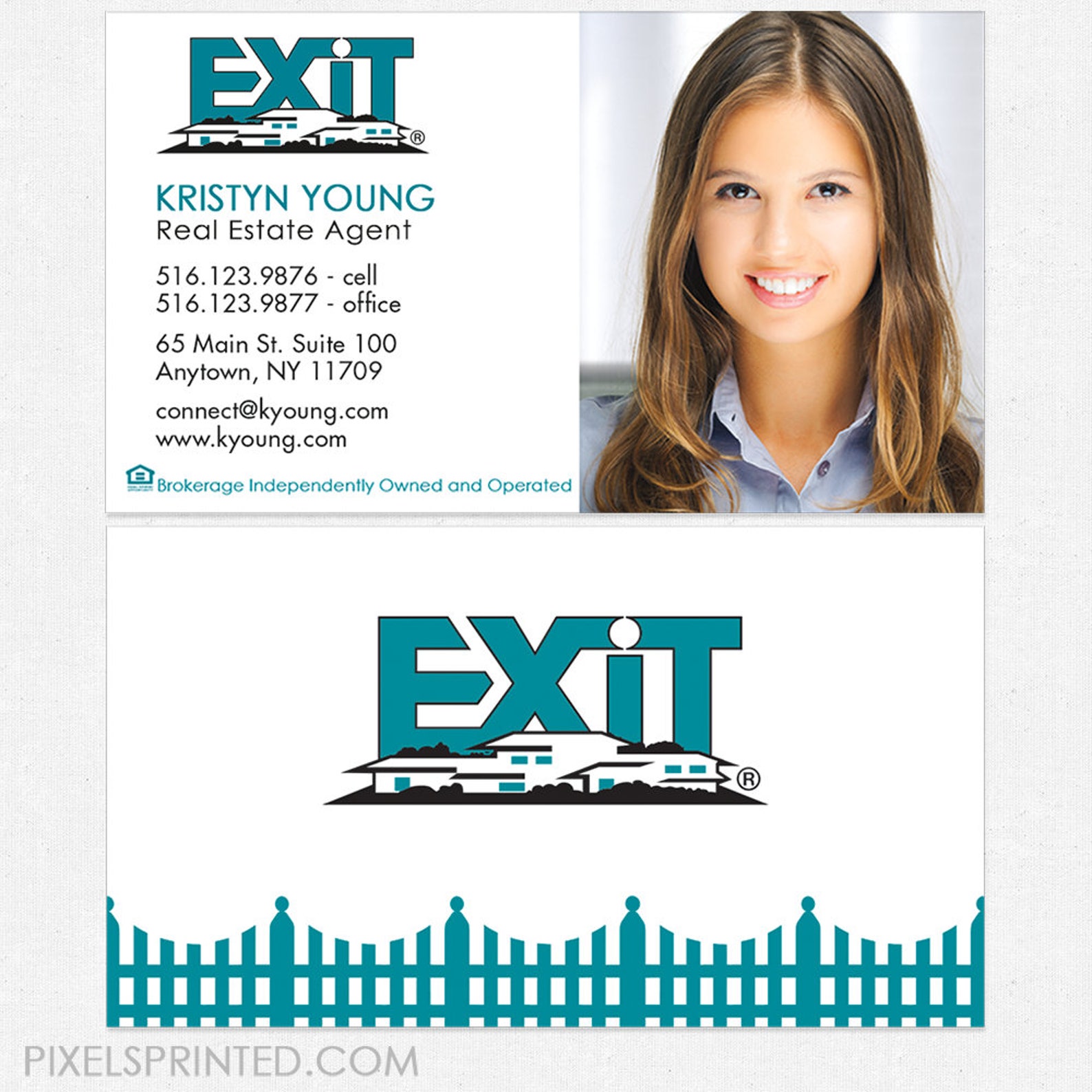 EXIT Real Estate Business Cards Thick Color Both Sides | Etsy