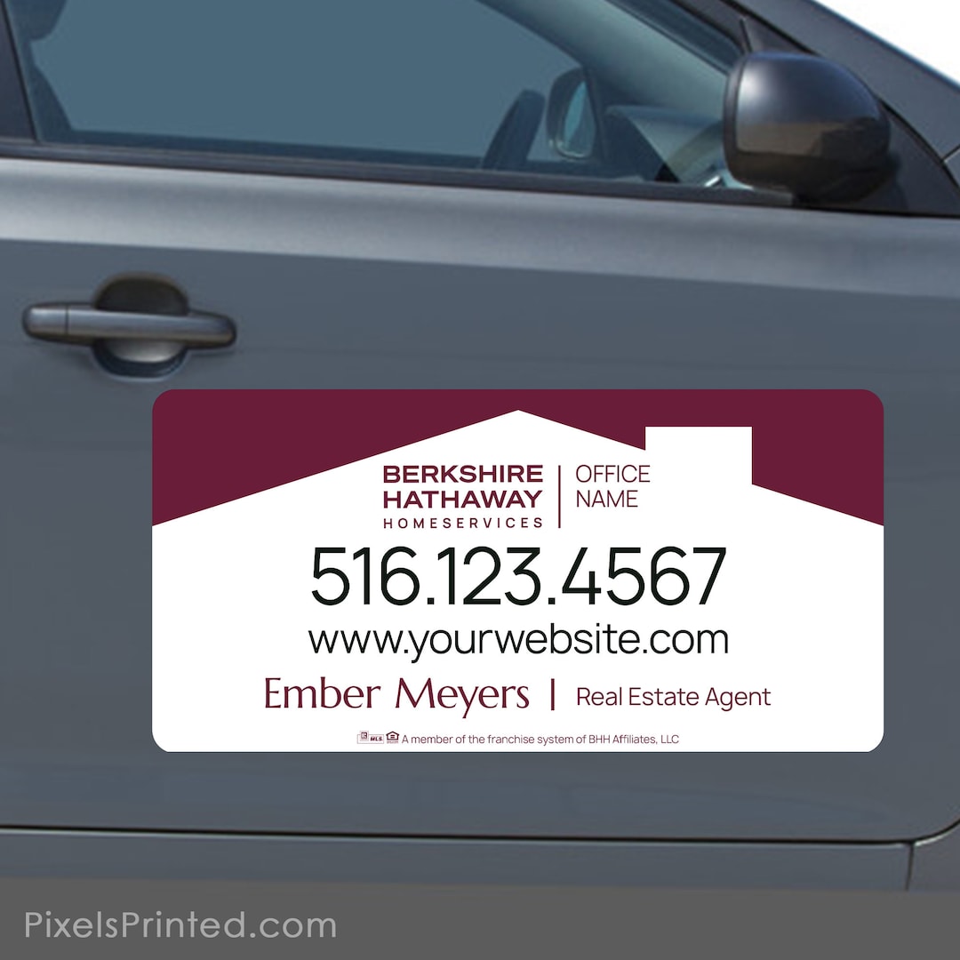 Printed Berkshire Hathaway Car Magnets, Realtor Car Magnets - 12x24 ...