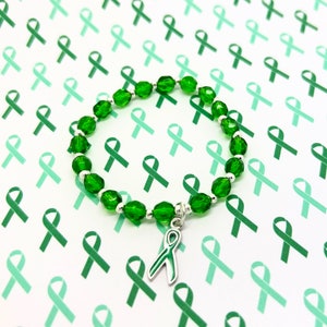 Green Ribbon Kidney Disease Awareness Bracelet, Seen on Ellen - Etsy