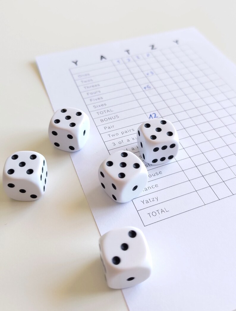 Minimalist Yatzy Game Printable Template - Etsy