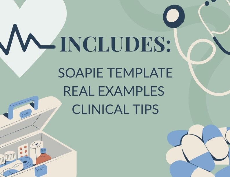 SOAPIE Nursing Note Template + Examples - Etsy Canada