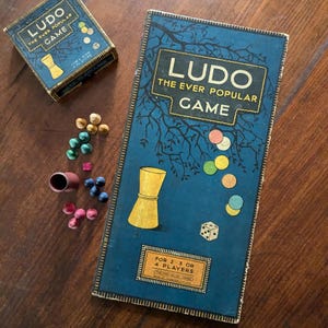 Vintage Ludo Board Game With Playing Pieces - Etsy