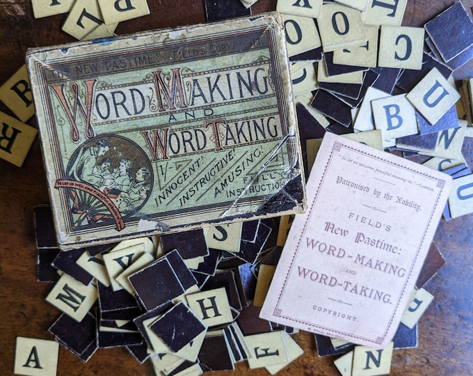 Reserved for B Antique Word Game Field's Word Making and Word Taking ...