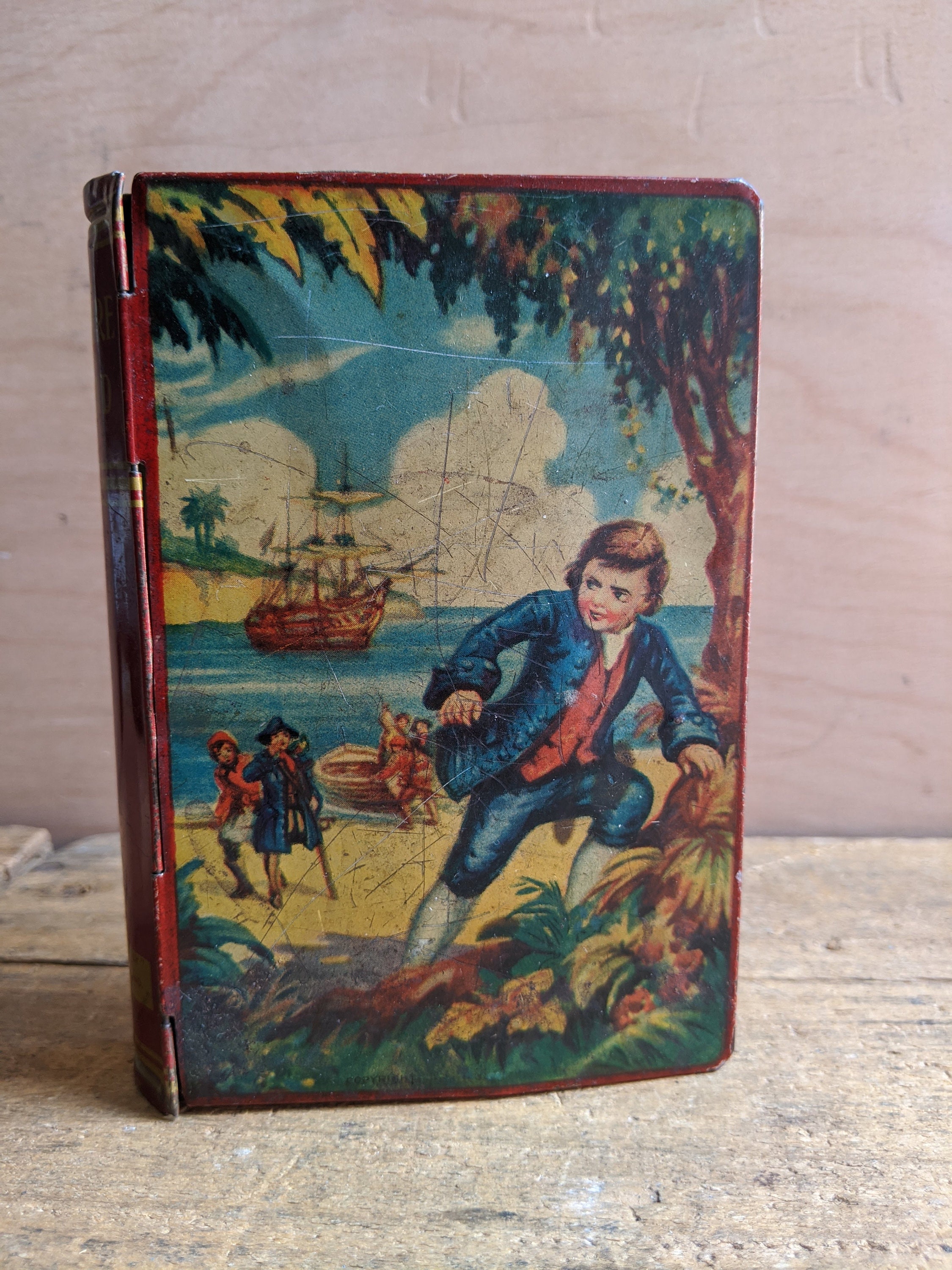 Vintage Chad Valley Tin Money Box Treasure Island Tin Money | Etsy