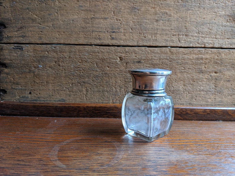 Antique Smelling Salt Bottle Silver Top Birmingham 1919 Art | Etsy