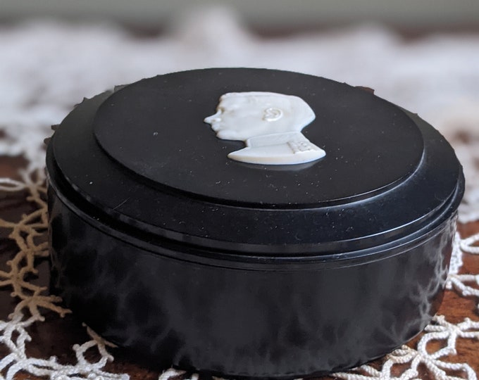 Beetleware Edward VII Bakelite Early Plastic Black Powder Puff - Etsy