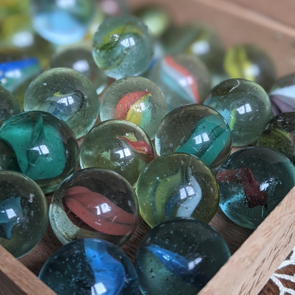 Large Glass Marbles - Etsy