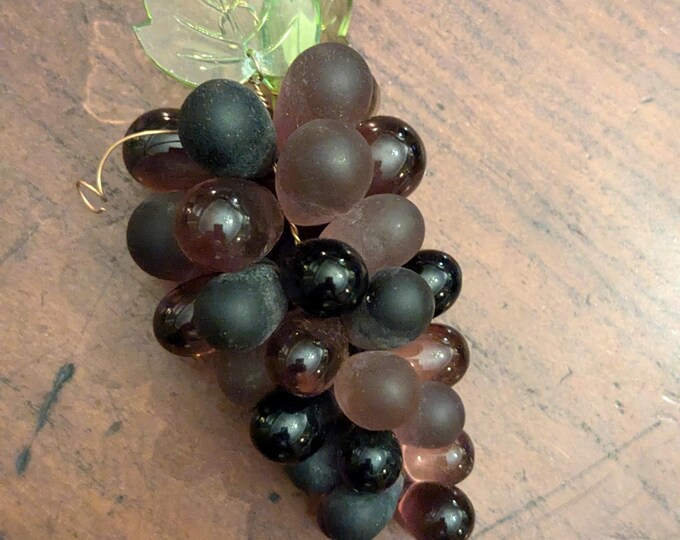 Vintage Glass Grapes Mavas Svaton Color Crystal of Bohemia Czech Glass ...