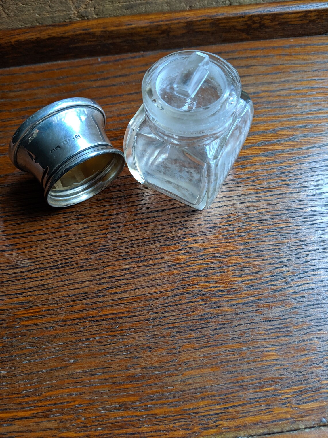 Antique Smelling Salt Bottle Silver Top Birmingham 1919 Art | Etsy