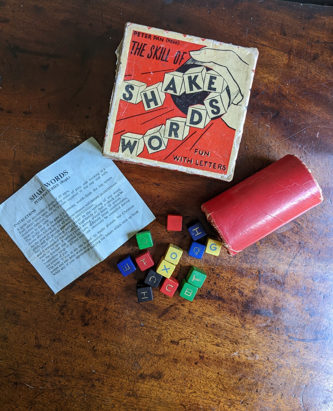 Vintage Word Game Dice Game Shake Words Peter Pan Games 1950's - Etsy