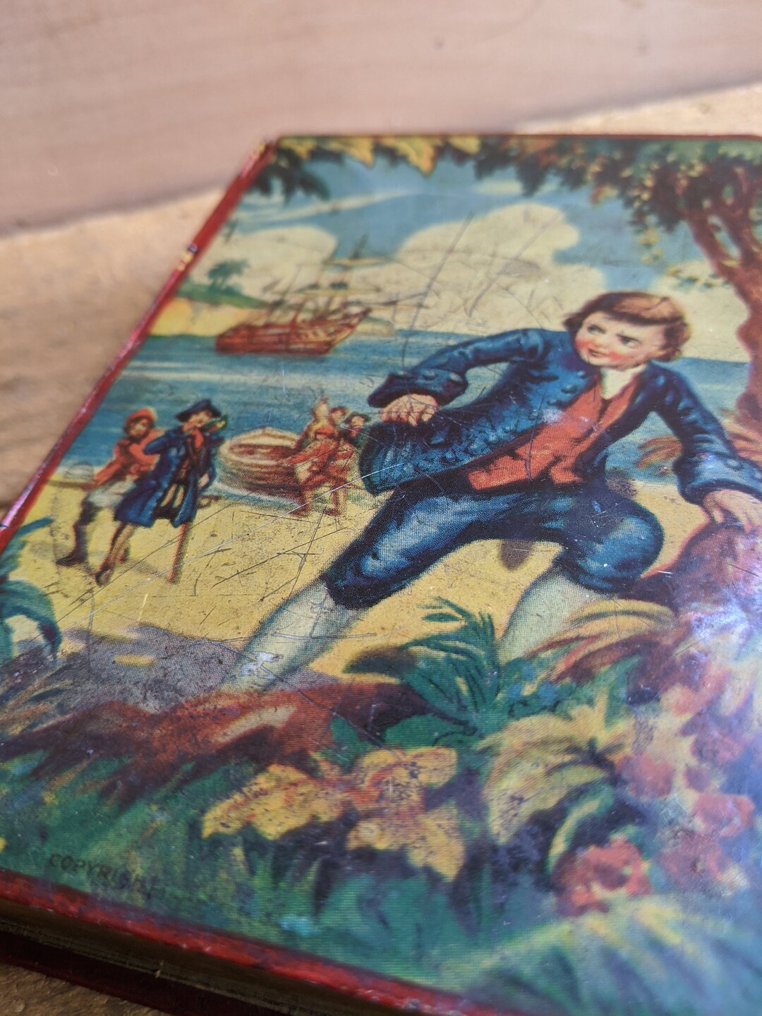 Vintage Chad Valley Tin Money Box Treasure Island Tin Money Box ...
