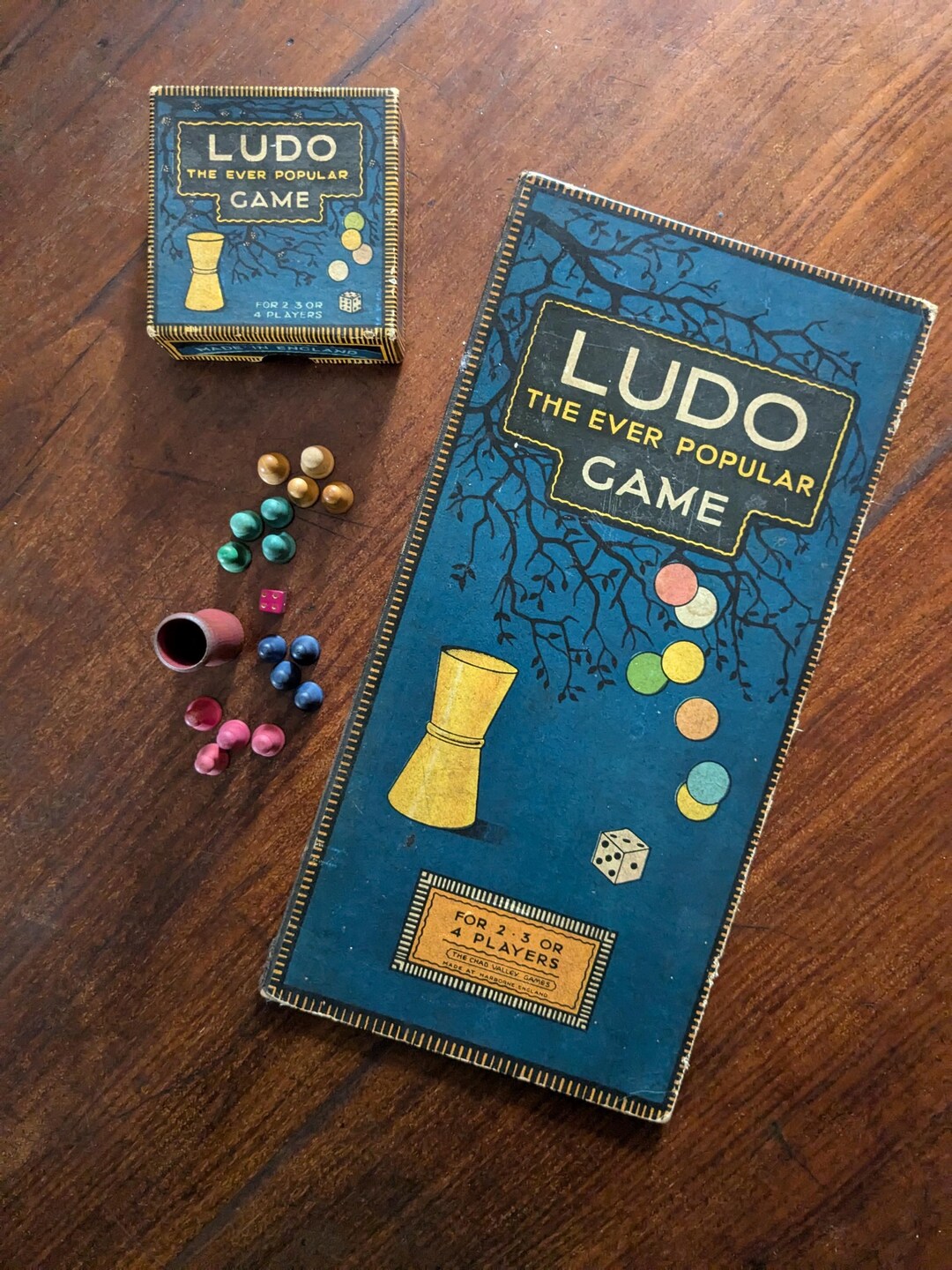 Vintage Ludo Board Game With Playing Pieces - Etsy