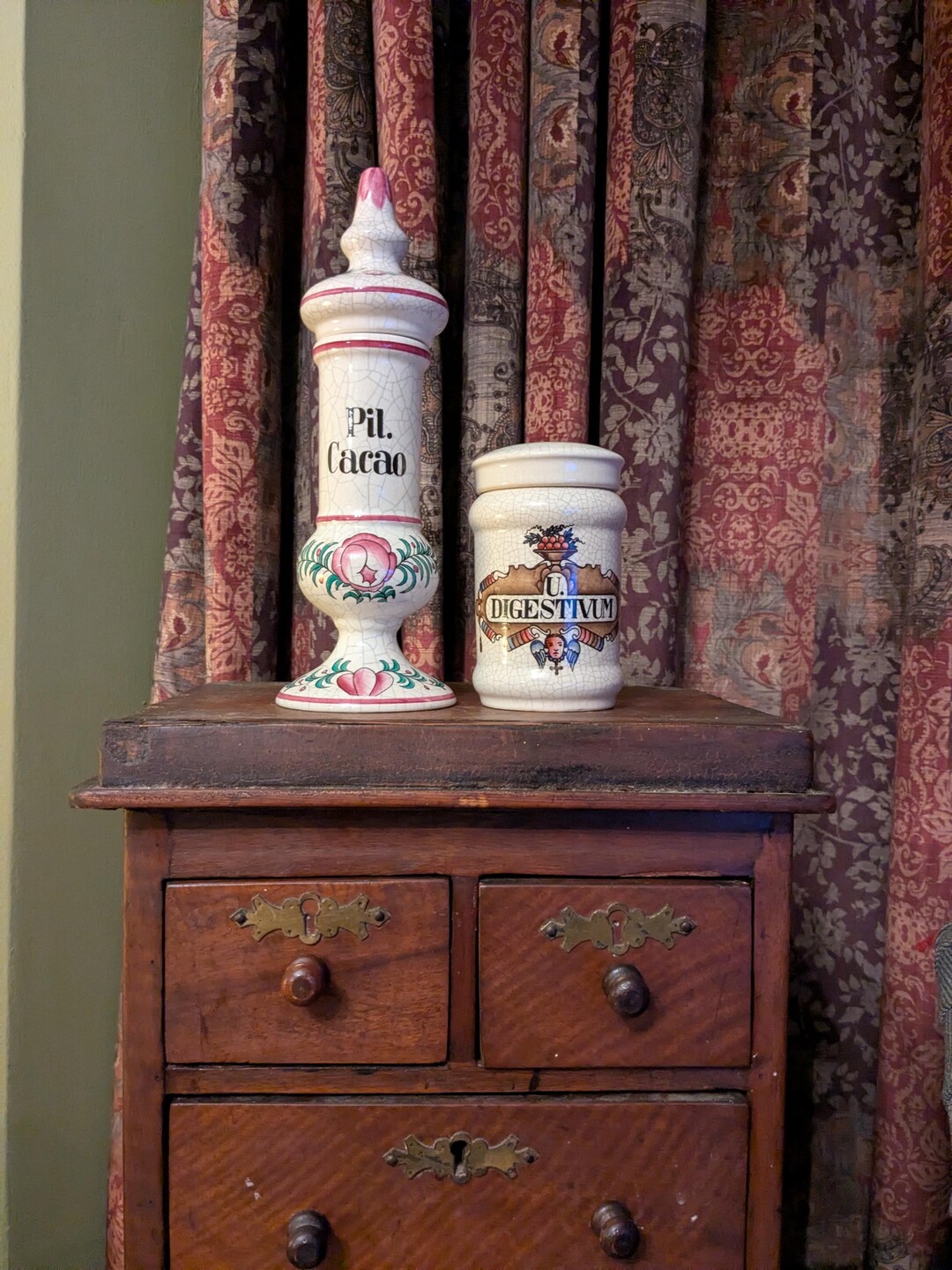 Vintage Anton Herr Keramik Apothecary Jars: Western Germany Porcelain ...