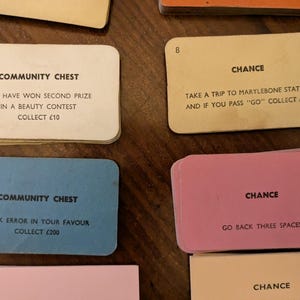 Monopoly Chance and Community Chest Cards Instant Collection Mixed Ages ...
