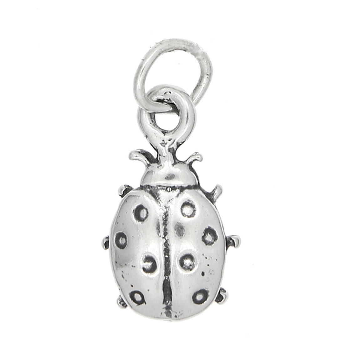 Sterling Silver Ladybug Charm 3d Charm with Options - Etsy