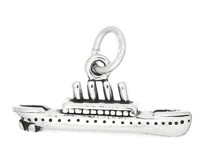 TITANIC SINKING SHIP Solid Sterling Silver 925 Charm Pendant 3d 2637 - Etsy