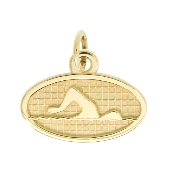 Gold Swim Charm - Etsy