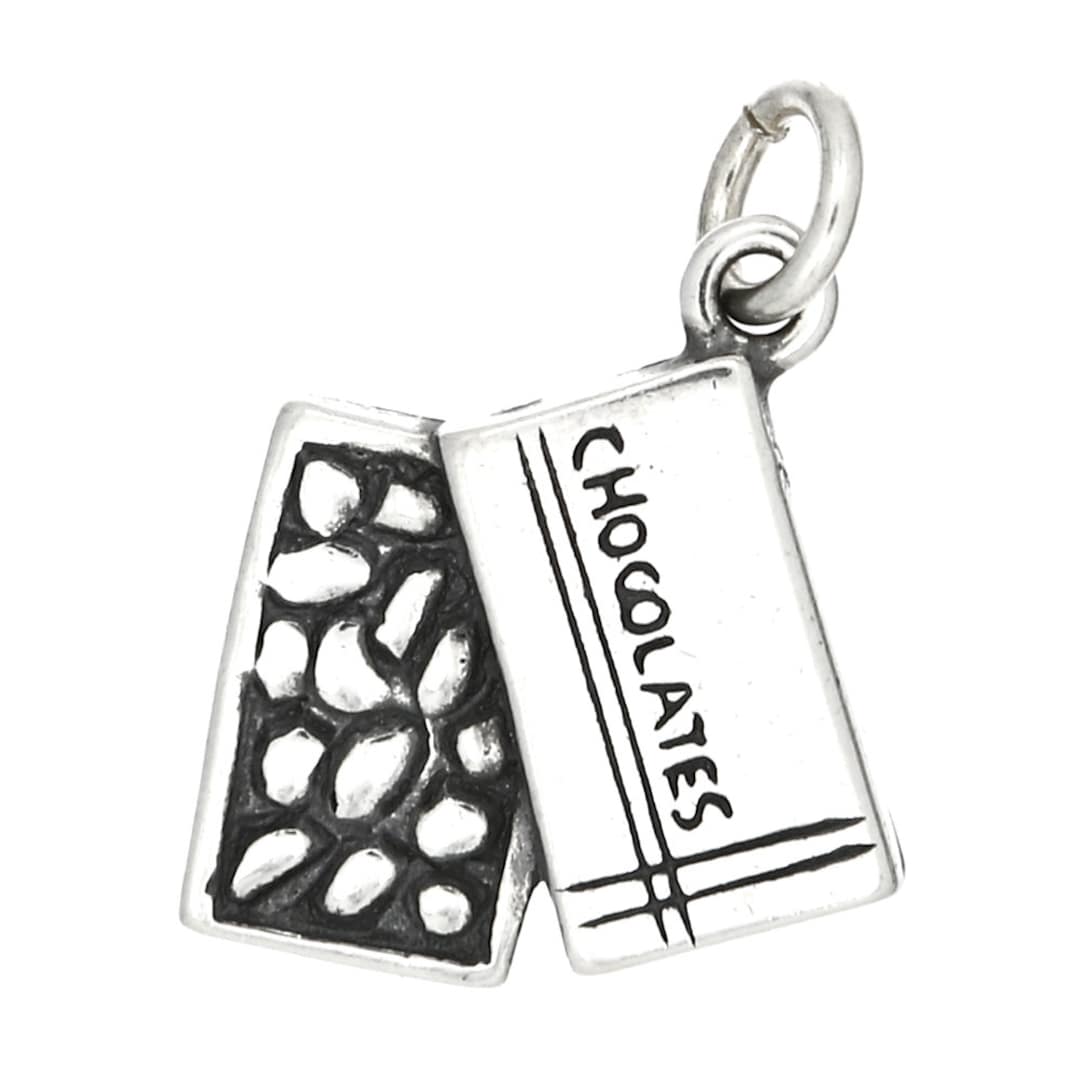 Box of Chocolates Sterling Silver Charm (one Sided Charm) With Options ...