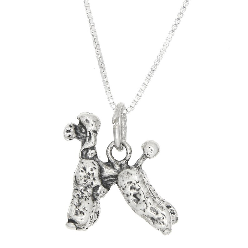 Sterling Silver Fancy Poodle Dog Charm Pendant 3D Charm - Etsy