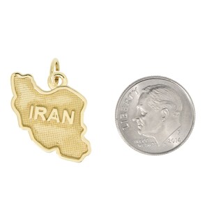 Iran 14kt Yellow Gold Polished Travel Charm Pendant (made in USA) - Etsy