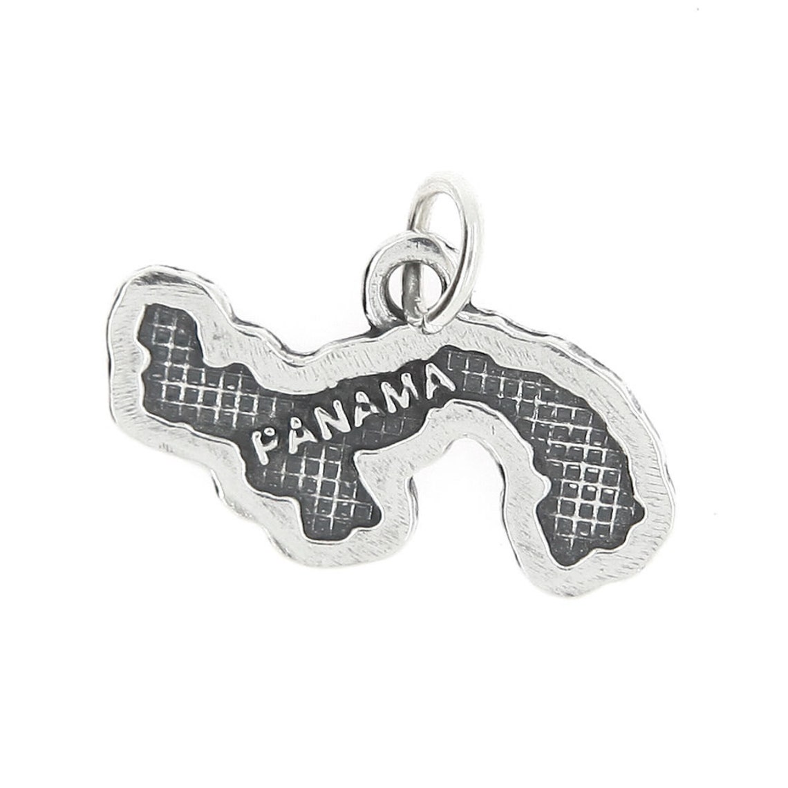 Sterling Silver Textured Country Map of Panama Charm flat - Etsy