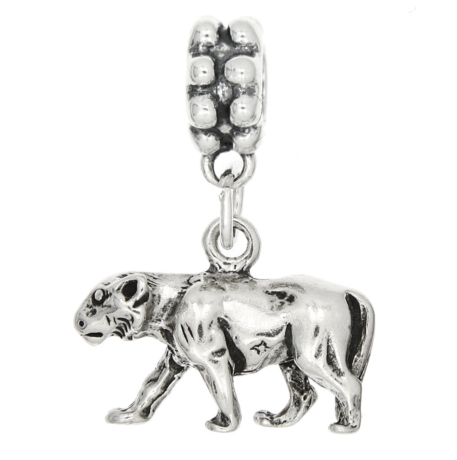 Sterling Silver Prowling Panther Charm 3d Charm - Etsy