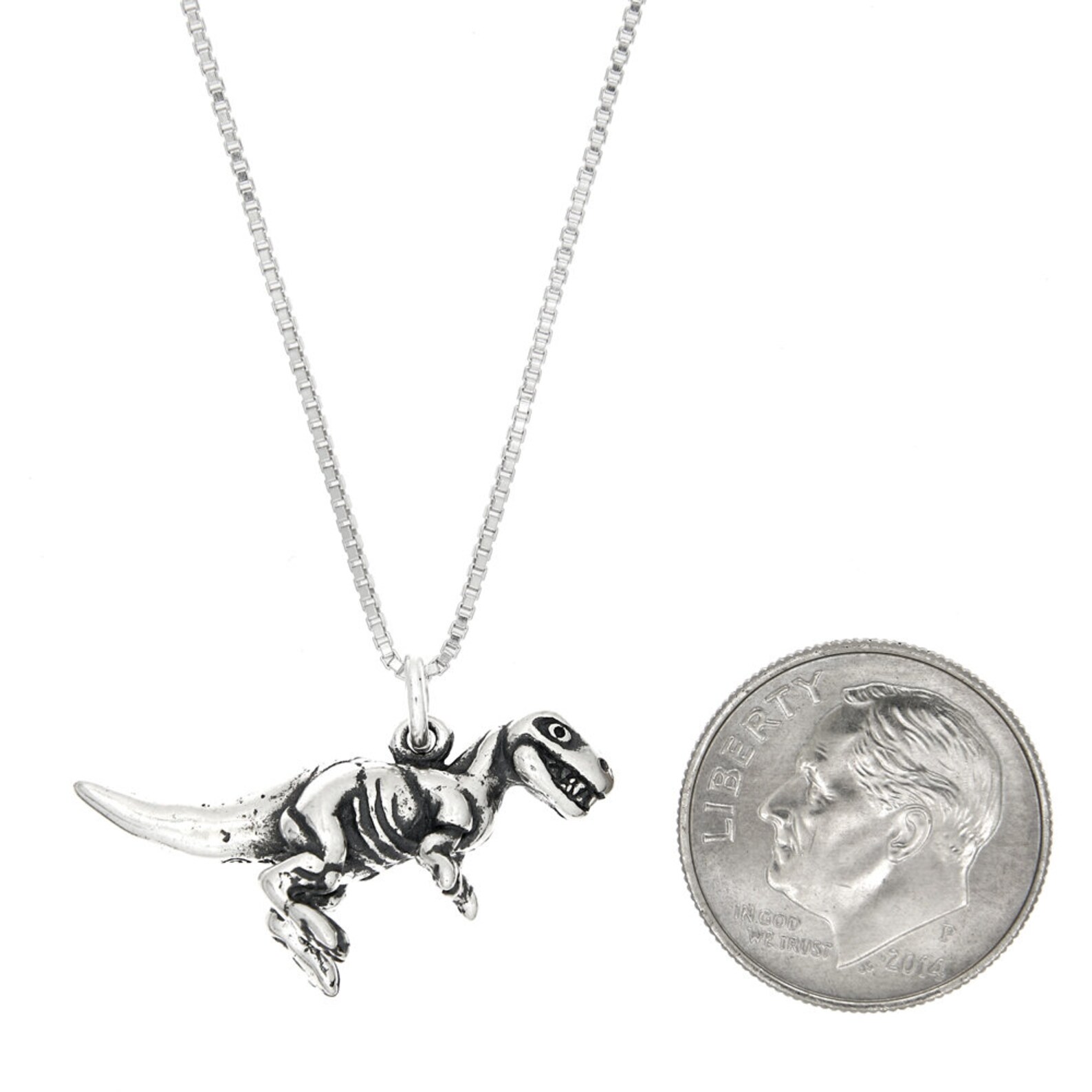 Sterling Silver Tyrannosaurus Rex T-rex Dinosaur Charm Pendant | Etsy