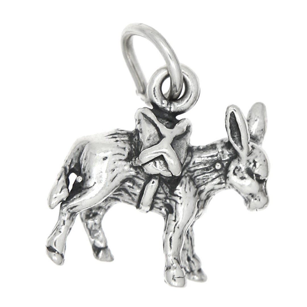 Sterling Silver Pack Mule Donkey Charm 3d Charm - Etsy