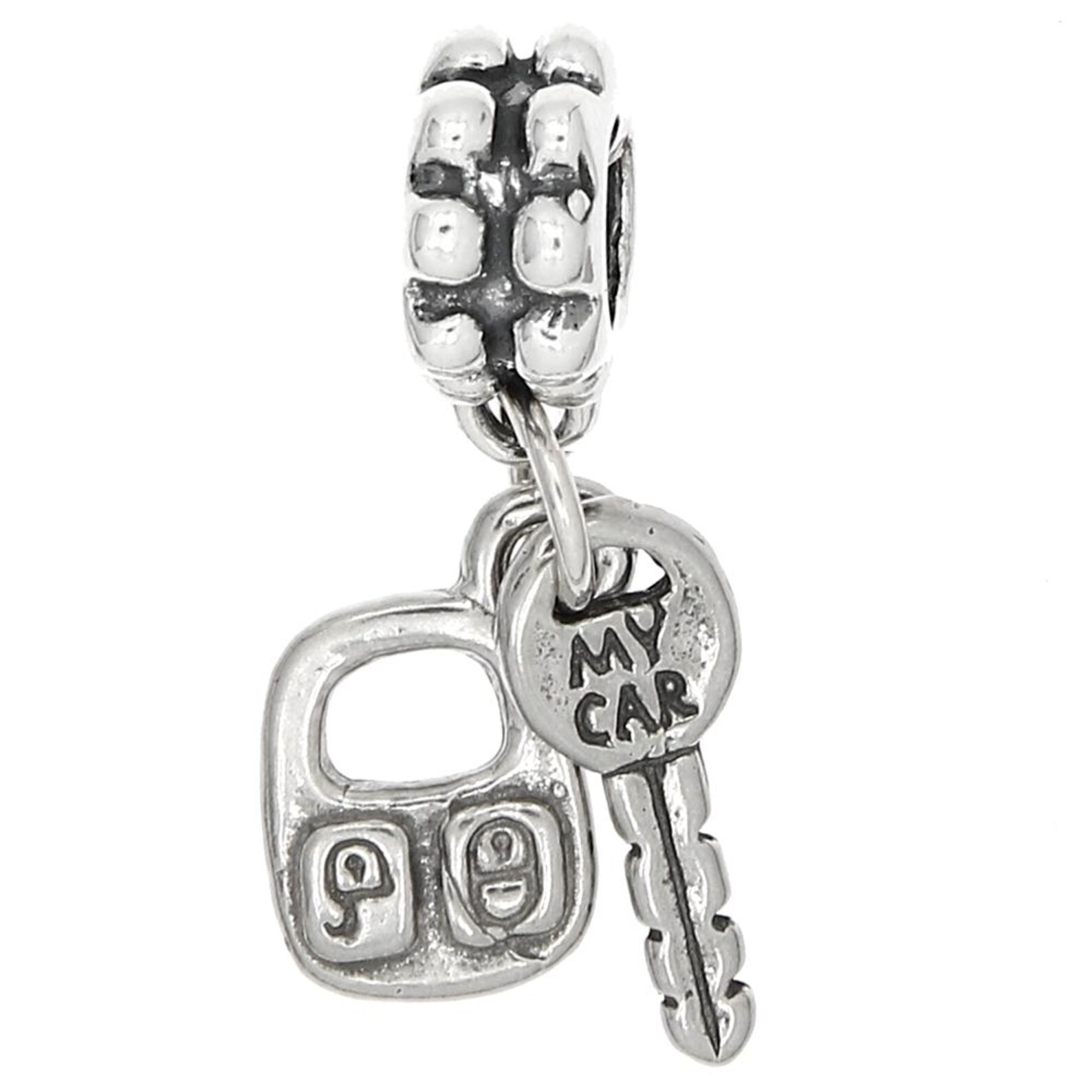 Oxidized Sterling Silver Car Key Charm: Driver Gift - With Options - Etsy