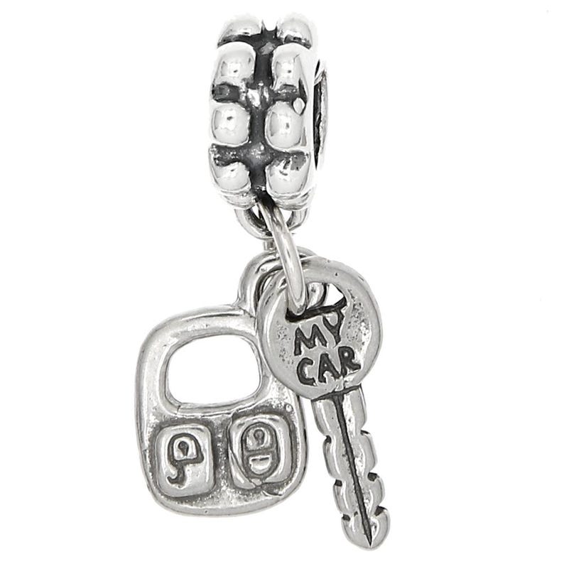 Oxidized Sterling Silver Car Key Charm: Driver Gift - With Options - Etsy