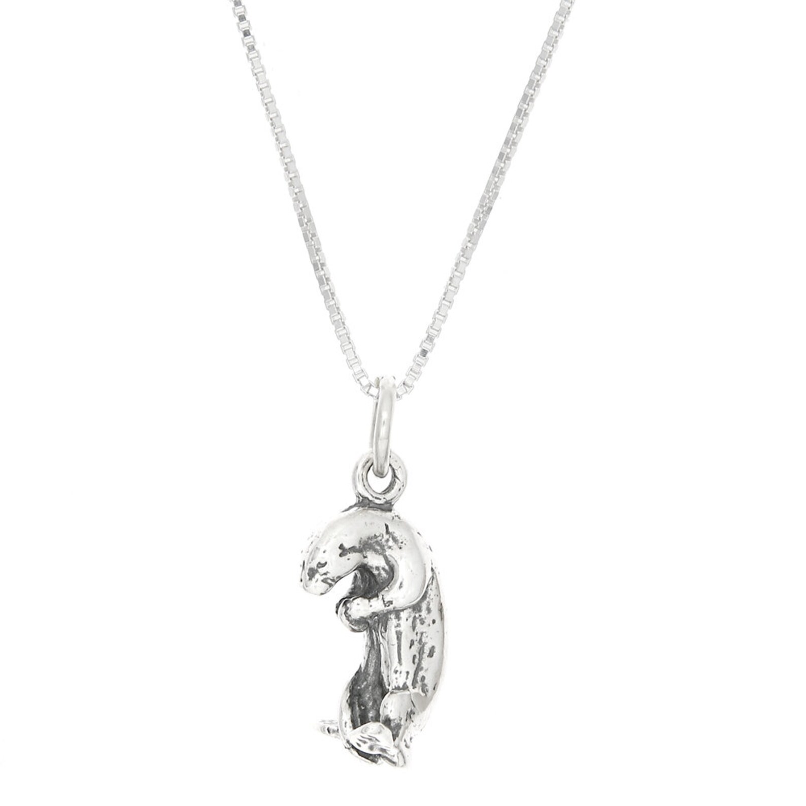 Sterling Silver Sea Otter Charm 3D Charm with Options - Etsy