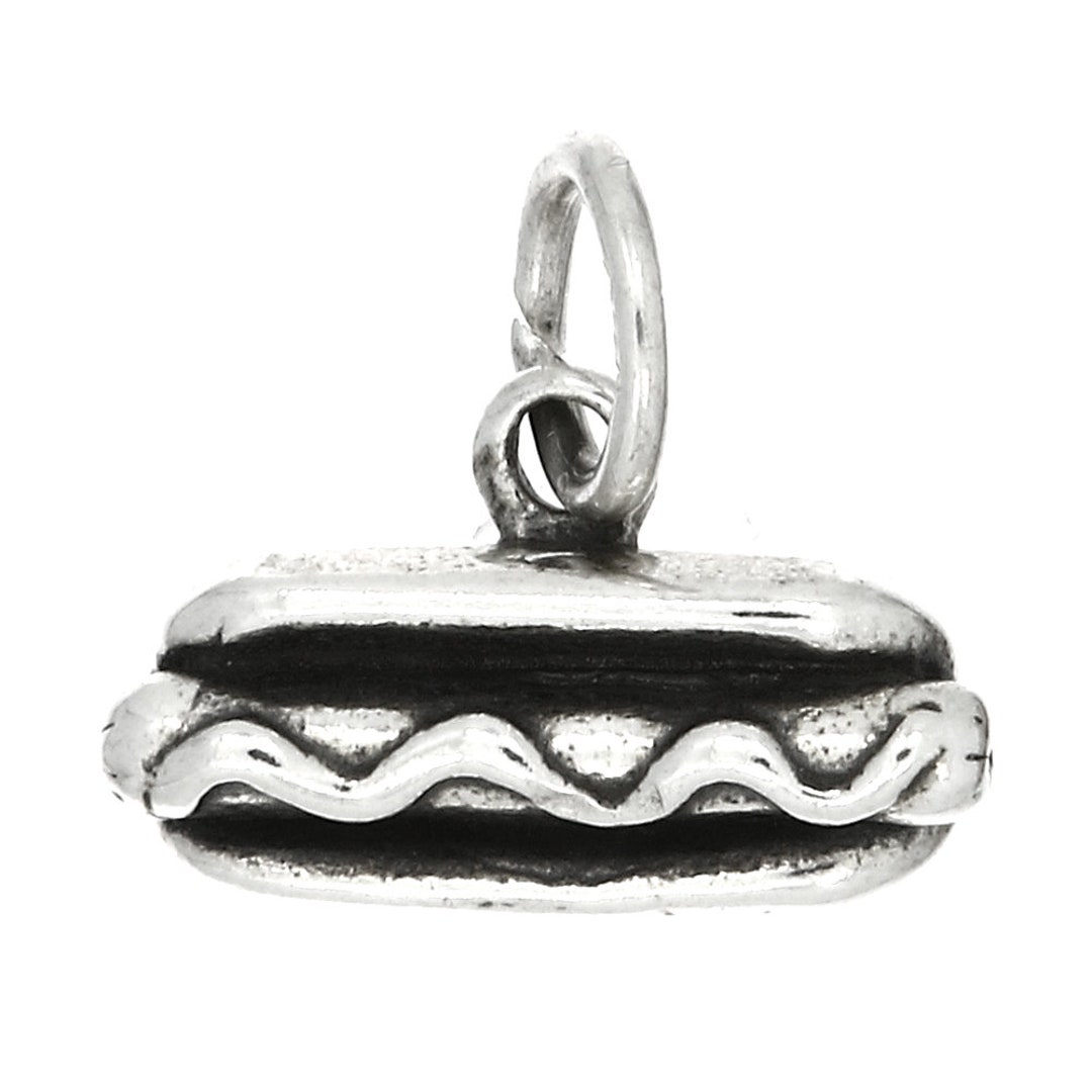 Sterling Silver Hot Dog Charm 3d Charm with Options - Etsy