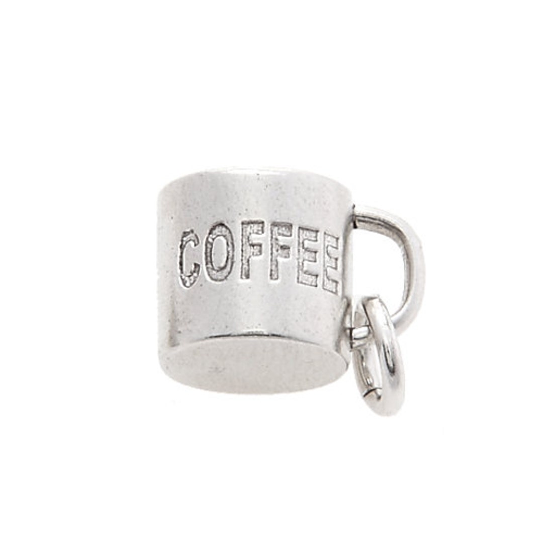 Sterling Silver Large Coffee Cup / Mug Charm/pendant - Etsy