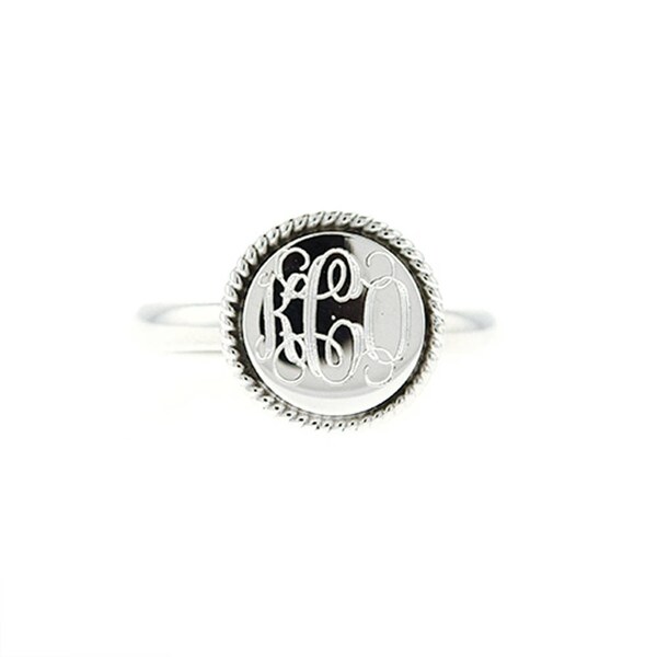 Monogram Ring - Etsy