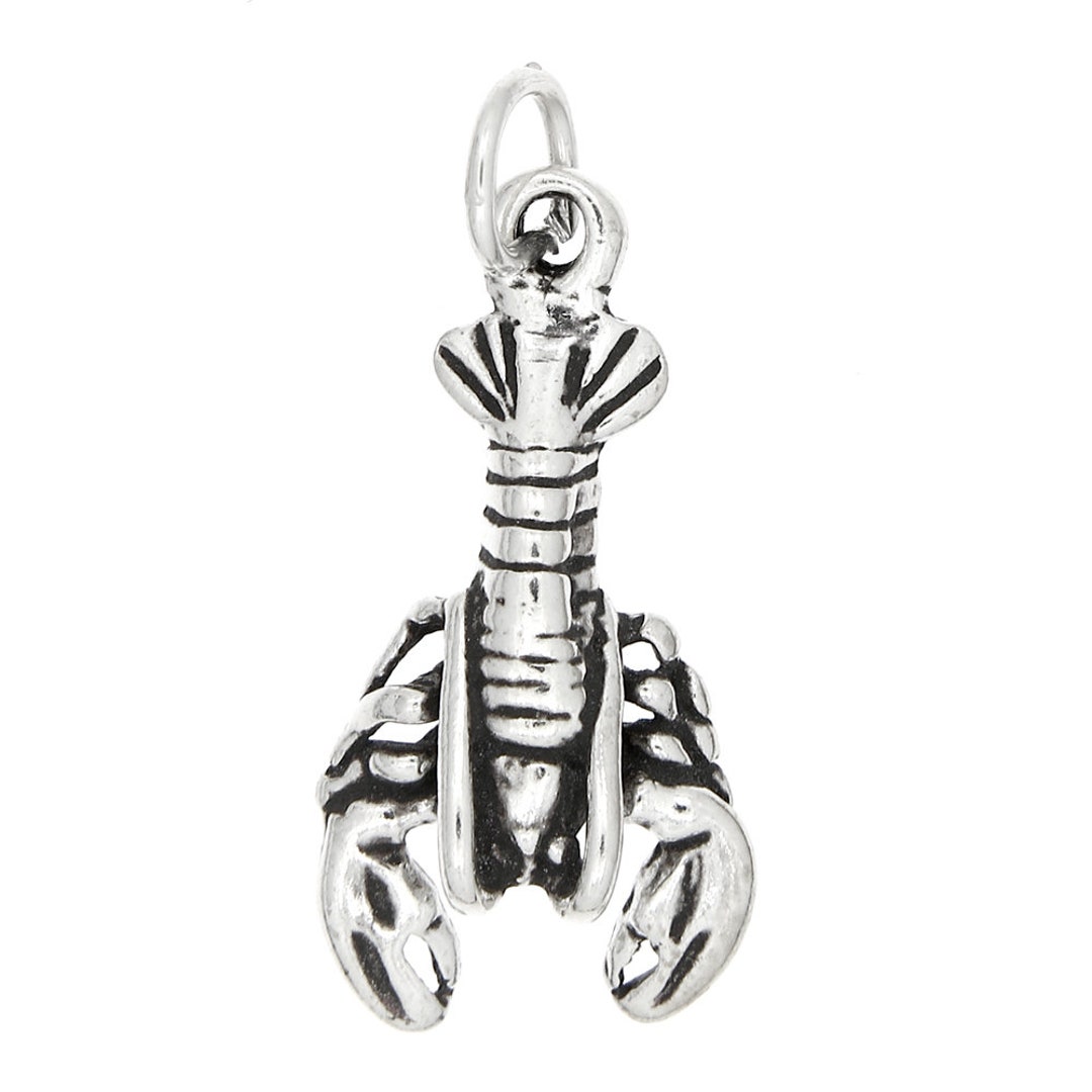 Big Claw Lobster Seafood Lobster Sterling Silver 3d Charm -with Options ...