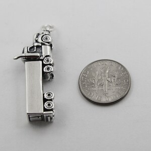 LGU 18-wheeler Semi-truck 3D Tractor Trailer Sterling Silver Solid ...